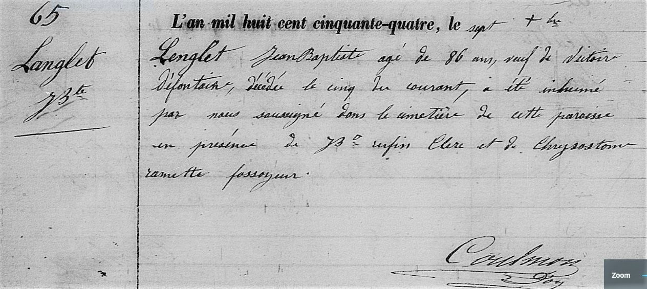 Jean Baptiste Lenglet ou Jean Joseph Langlet (1769/1854) et son fils ou ...
